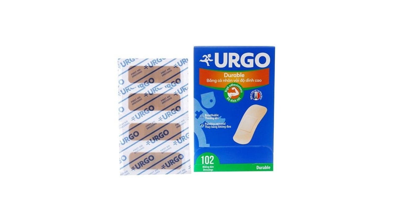 Băng cá nhân vải độ dính cao urgo durable (h/102m)